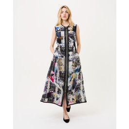 Buy Baritone Blue Long Straight Dress– Falguni Shane Peacock